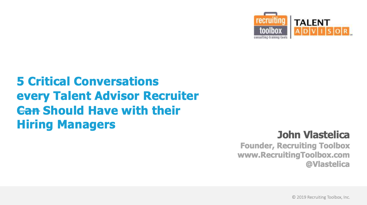 Five Critical Conversations Every Talent Advisor Should Have with Their ...